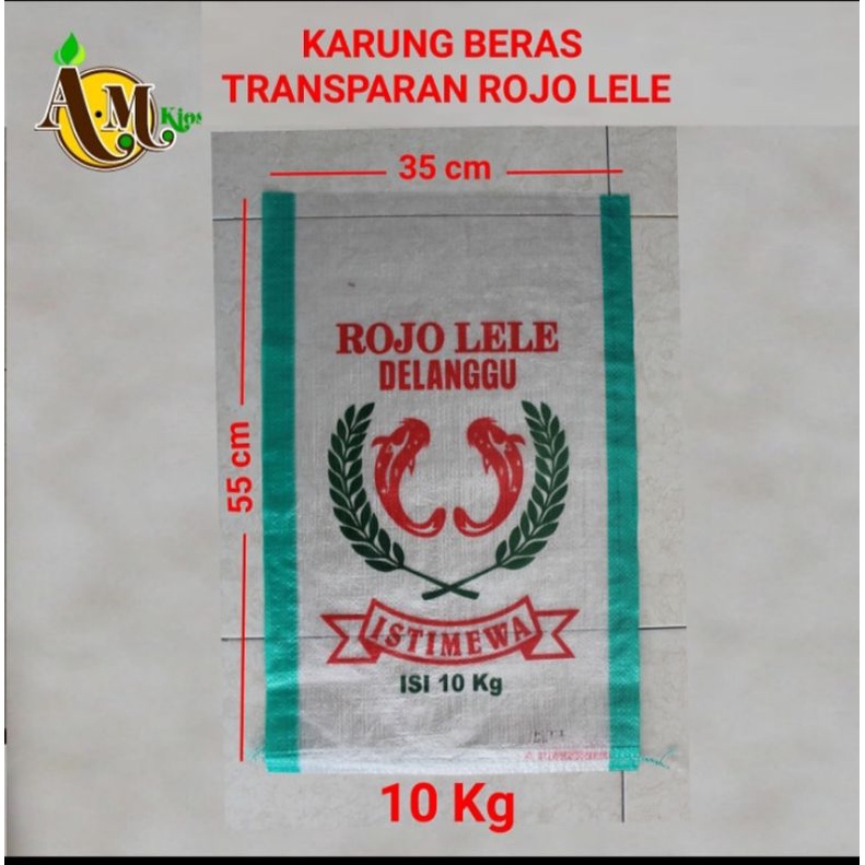 Jual Karung Beras 10kg cap Rojolele ukuran 35cm x 55cm tanpa label ...