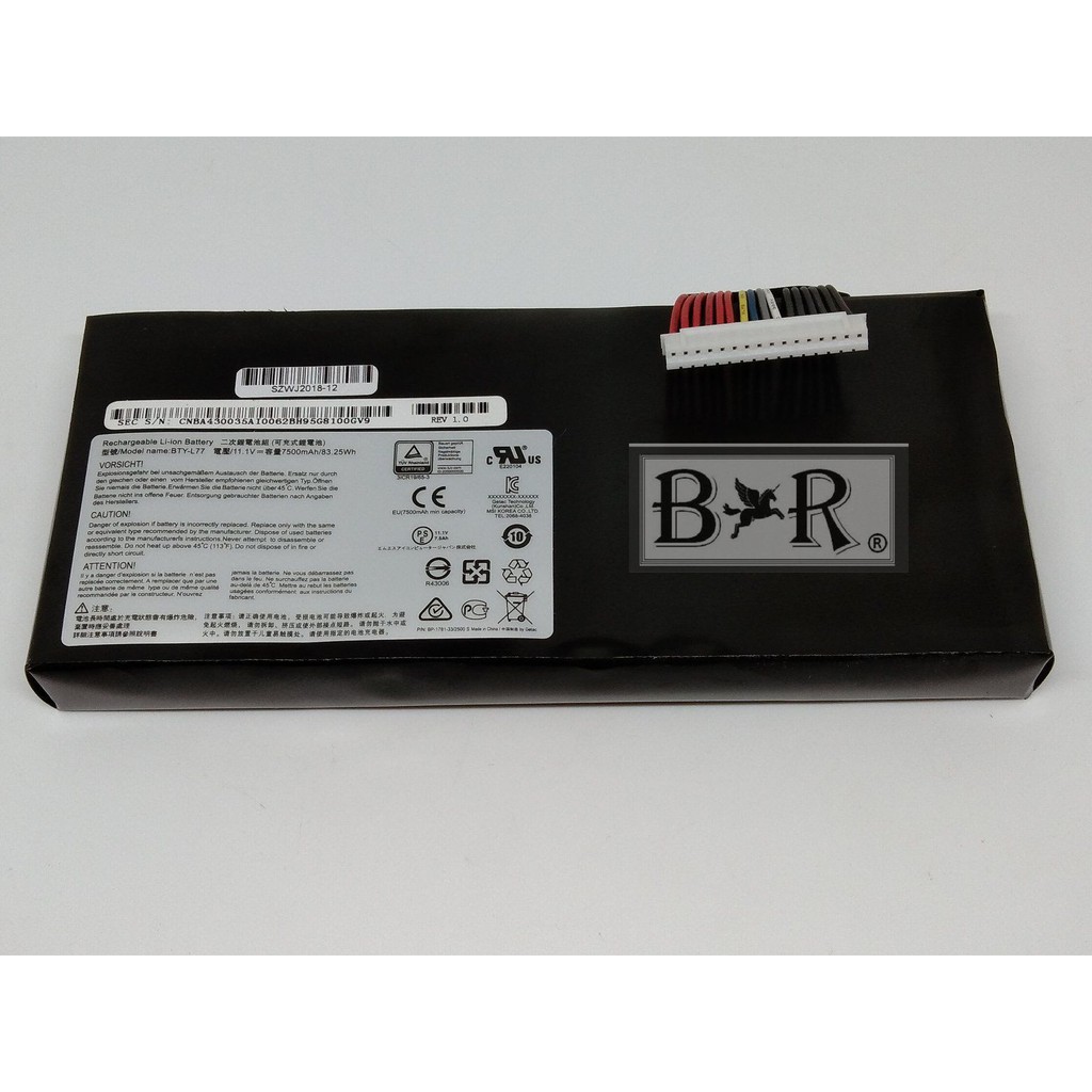 Jual Battery MSI BTY-L77 GT72 2QD 2QE 6QD 6QE GT72S 6QF GT80 2QC 2QE ...