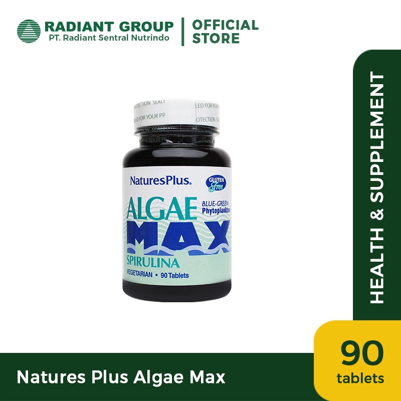 Jual Natures Plus Algae Max Spirulina - 90 Tablets | Shopee Indonesia