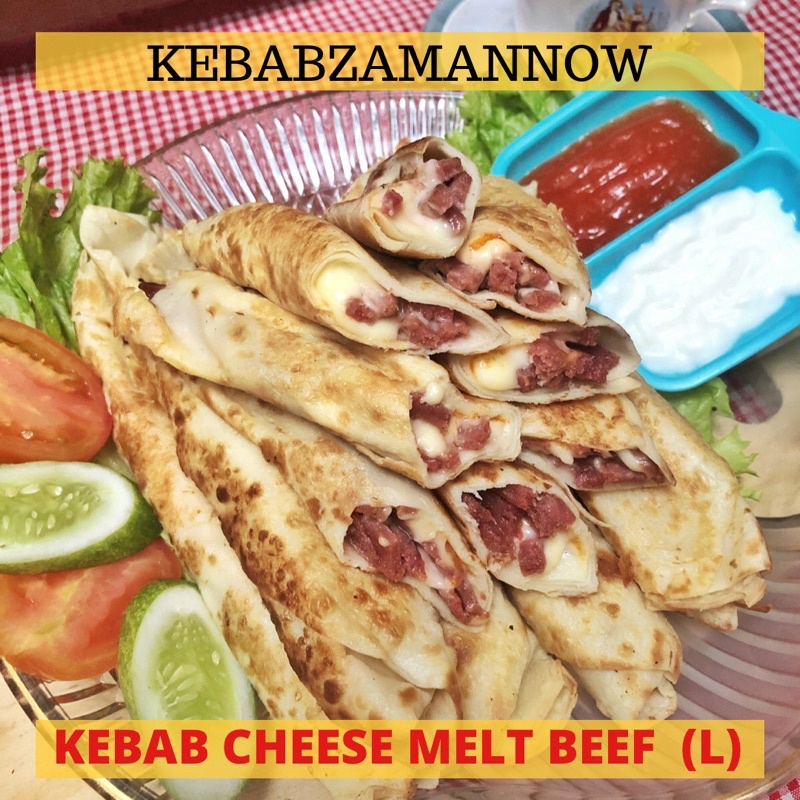 Jual Kebab Frozen Beef CheeseMelt Large /Kebab Jumbo Keju Leleh/Kebab ...