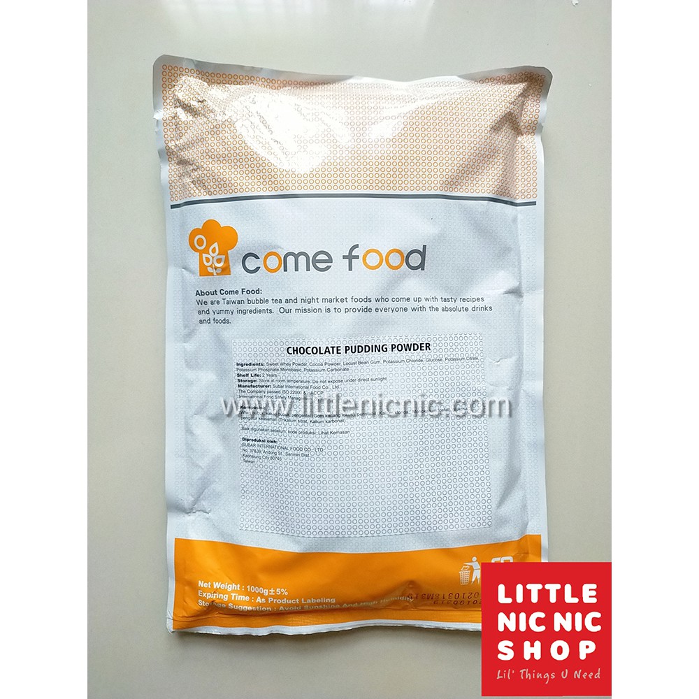 Jual Come Food Chocolate Silky Pudding Powder 1 KG Puding Coklat Import ...