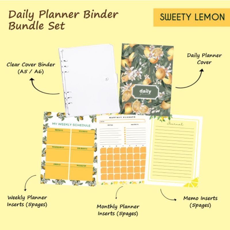 Jual DAILY PLANNER BINDER BUNDLE SET | Shopee Indonesia