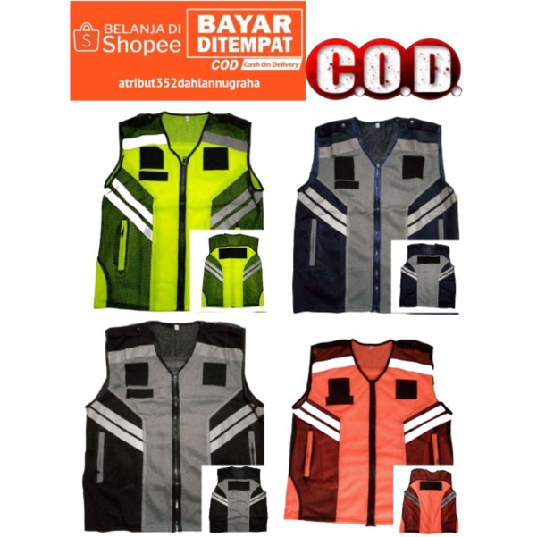 Jual Rompi Touring Rompi Safety Rompi Parkir Rompi Serbaguna | Shopee ...