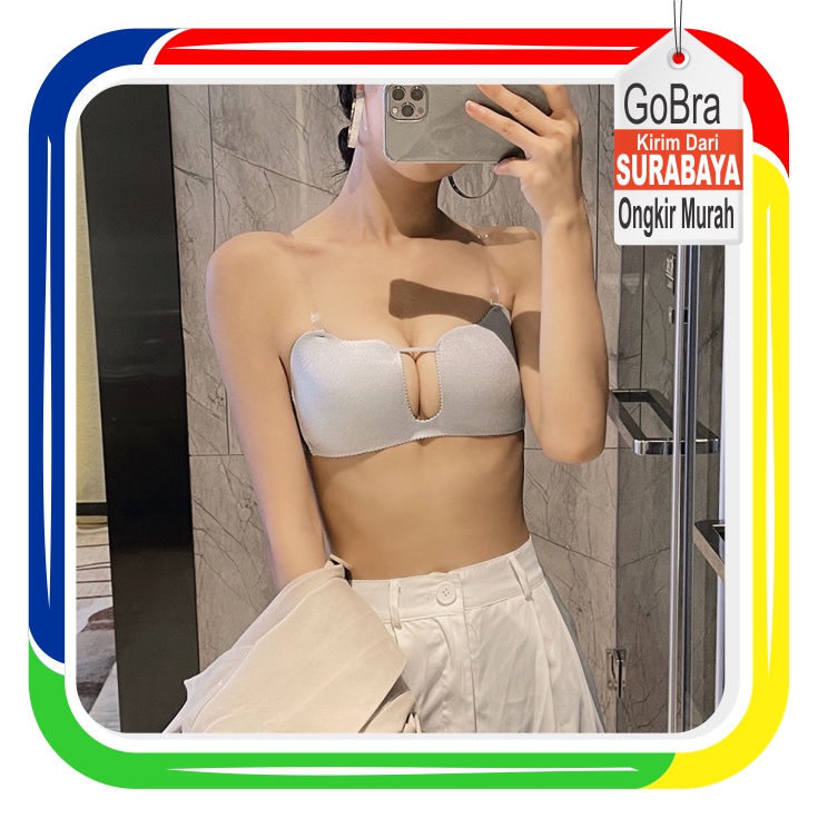Jual Gobra ♕ PW128 Pakaian Dalam Wanita Bra Tali Bening Push Up Sexy Fashion Import COD | Shopee ...