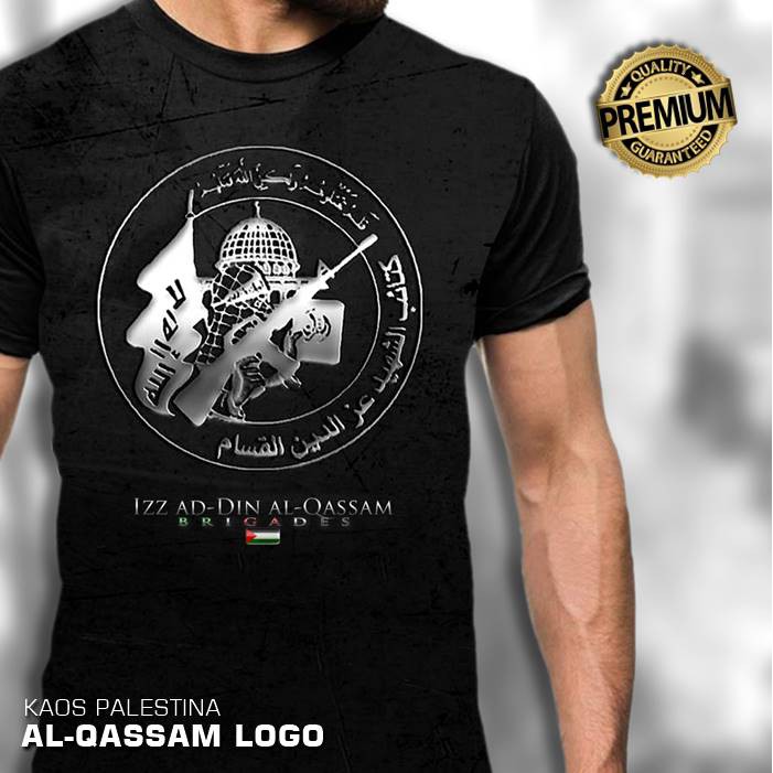 Jual BAJU KAOS PALESTINA Brigade ALQASSAM Pejuang Muslim Tauhid Free ...