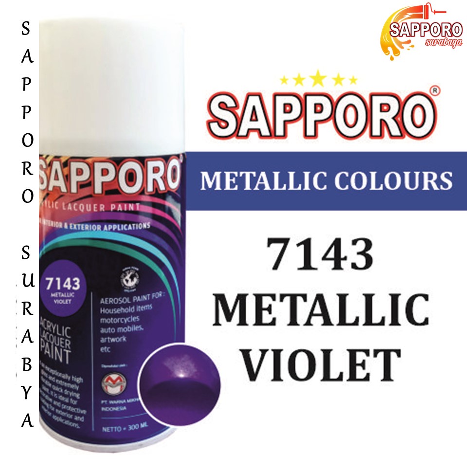 Jual Sapporo spray 7143 Metallic Violet / Pilok / Pylox / Pilox 300 ml ...