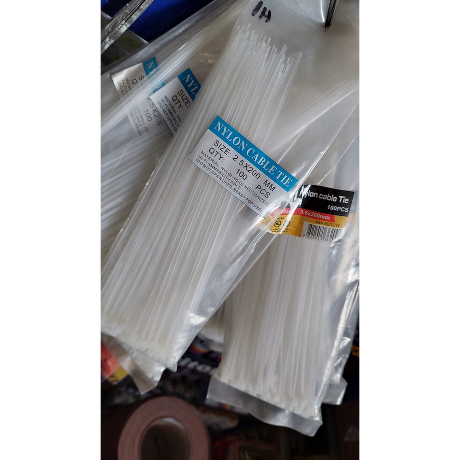 Jual kabel tis 20cm warna hitam atau putih kabel ties tali ikat 20cm ...