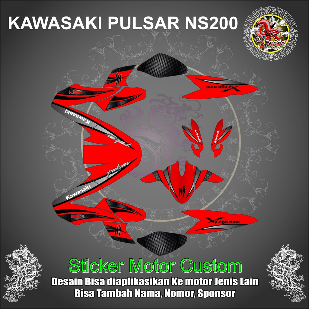 Jual DECAL STICKER KAWASAKI PULSAR NS200 | Shopee Indonesia