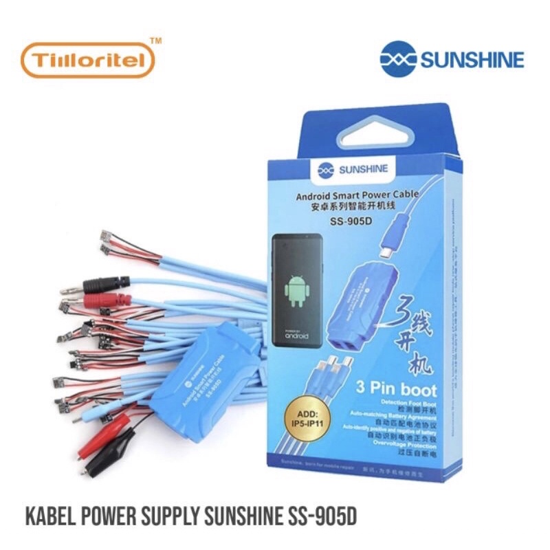 Jual KABEL POWER SUPPLY SUNSHINE SS-905D Android+Ip 6-13Pro max | Shopee Indonesia