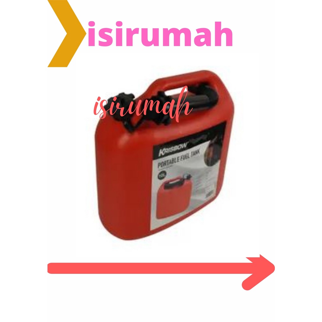 Jual Krisbow Jerigen Bensin Plastik 10 Ltr warna Merah | Shopee Indonesia