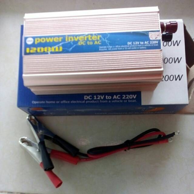 Jual Power Inverter 1200 Watt DC 12volt ke AC 220v USAT TOPUP 1200W ...