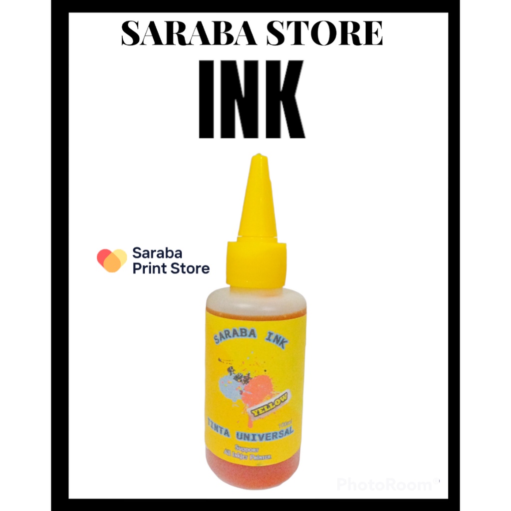 Jual New Tinta Universal YELLOW SARABA INK For Printer Canon, Epson, HP ...