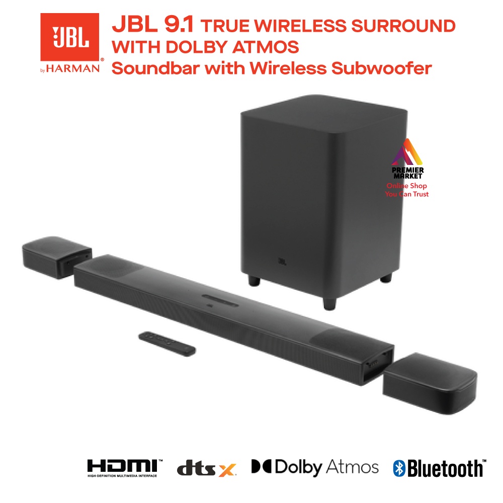 Jual JBL Bar 9.1 Dolby Atmos Soundbar with Wireless Subwoofer | Shopee ...
