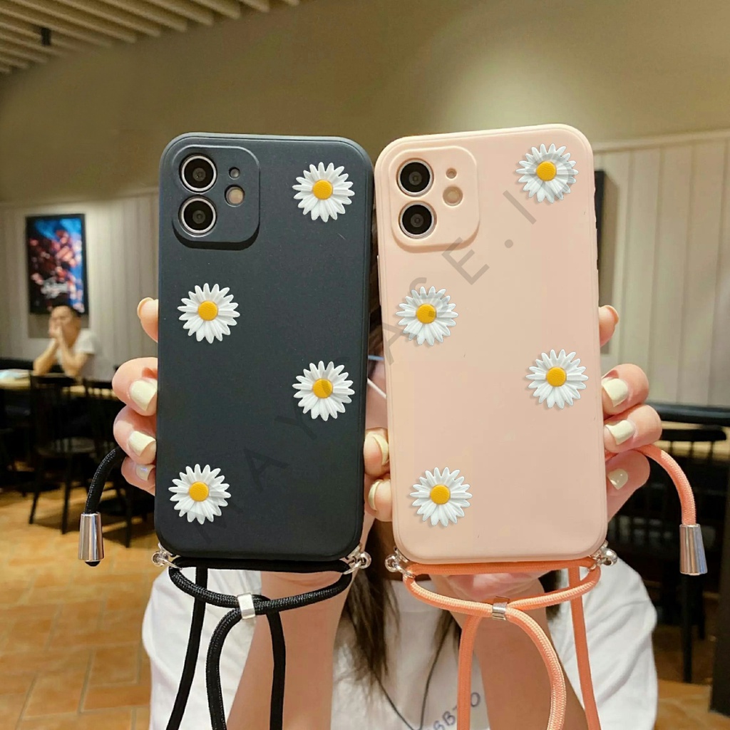 Jual Softcase Macaron Bunga Daisy Free Tali iPhone 7+ 8+ IP 11 11 Pro ...