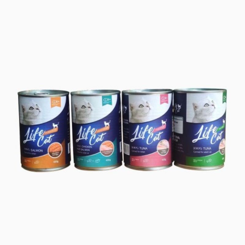 Jual life cat all varian 400gr, makanan kucing premium, lifecat wetfood ...