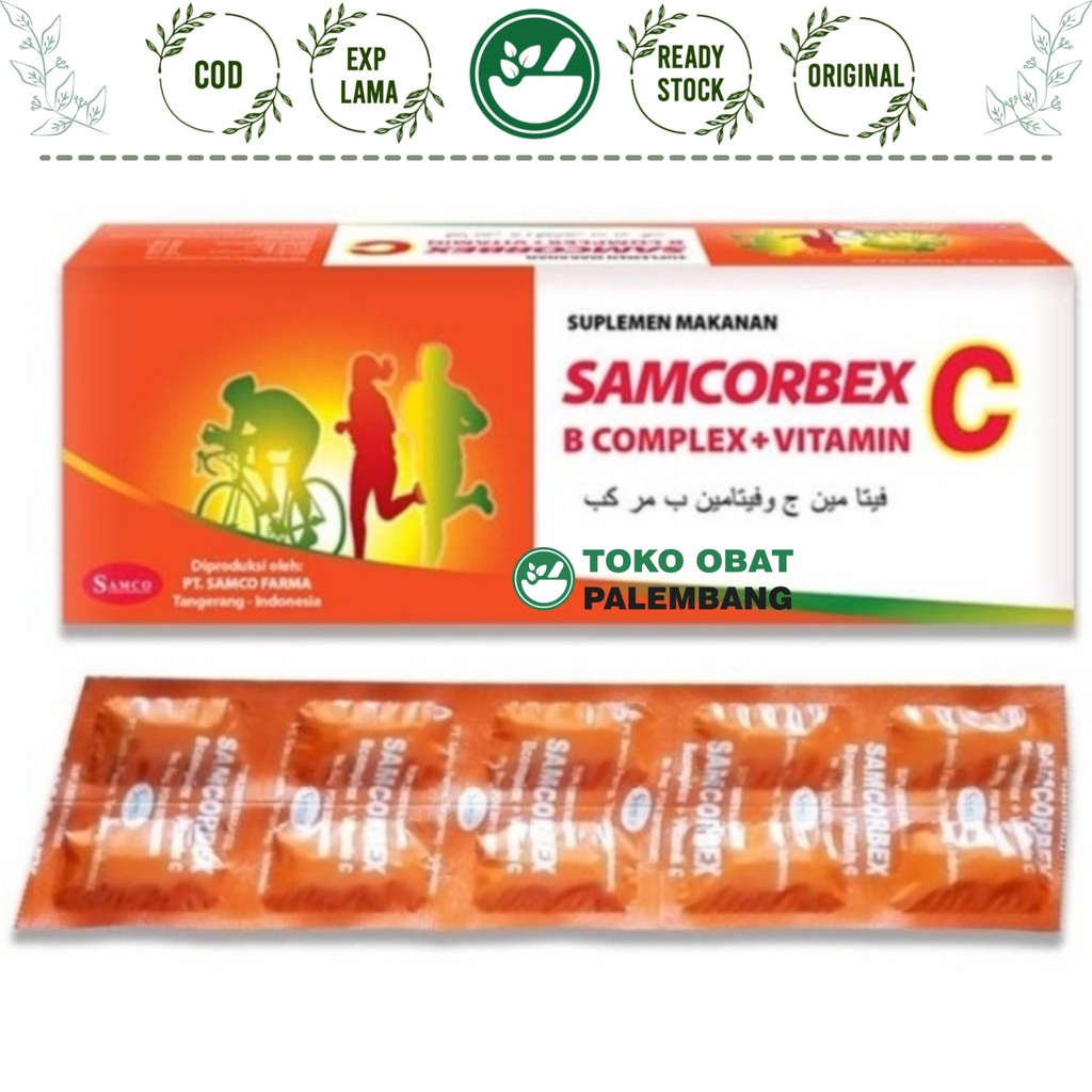 Jual SAMCORBEX 1 STRIP 10 KAPLET B COMPLEX VITAMIN C SAMCORBEX C SAMCO ...