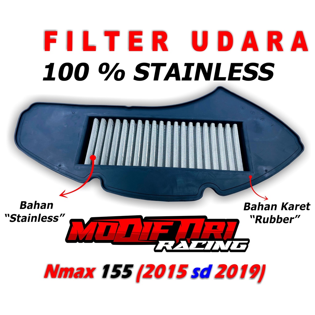 Jual NMAX 2015-2019 Filter Udara Stainles Yamaha Nmax - Seumur Hidup ...