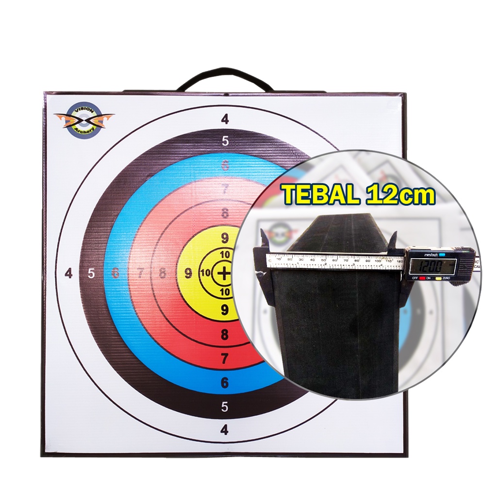 Jual Sasaran Target Panah 40x40x12cm | Bantalan Panahan Karet Spon Eva ...