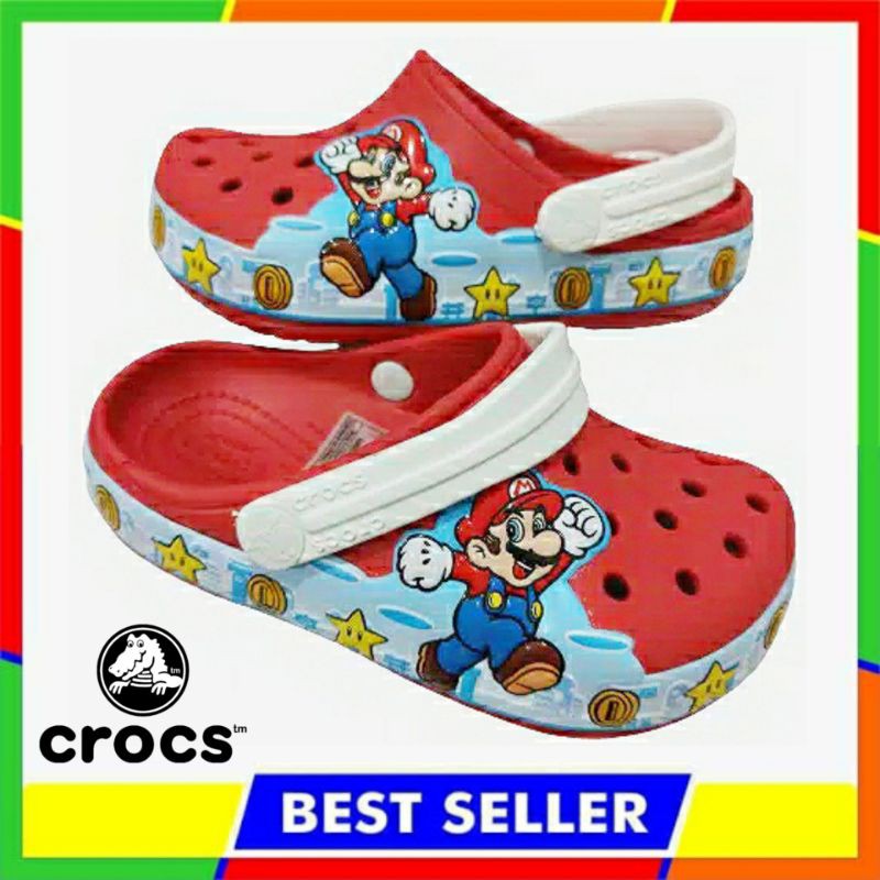 Jual CROCS Kid's Fun Lab Super Mario Bros Clog Original Sepatu Anak ...