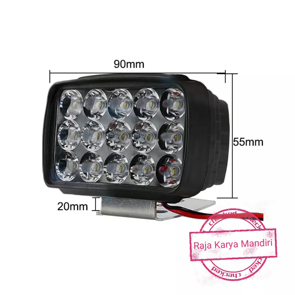 Jual COD Lampu LED CREE 30 WATT Laser Gun Bar Tembak Sorot CREE Motor Mobil 15 Titik Mata 15 ...