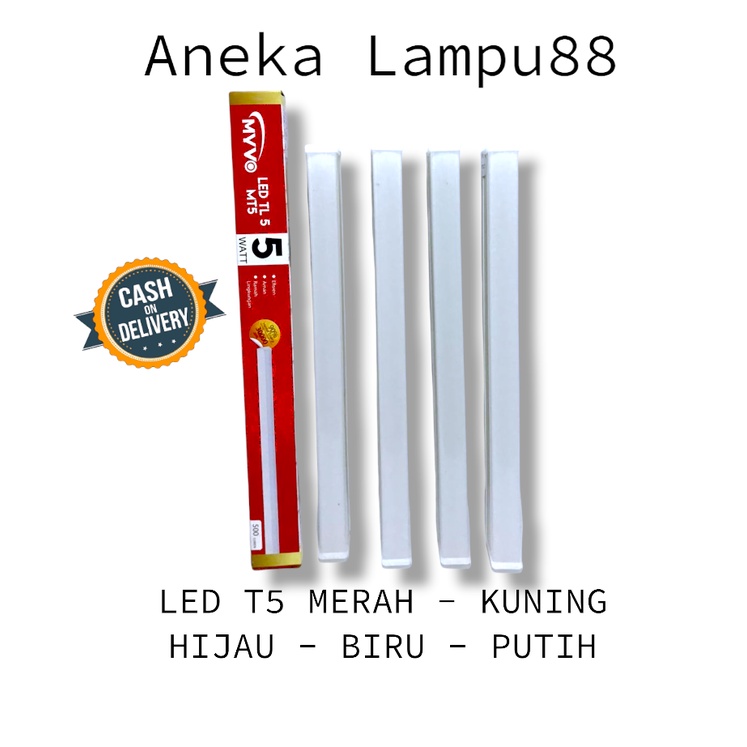 Jual LAMPU LED T5 WARNA WARNI 5 WATT - LAMPU HIAS T5 MYVO LED - LAMPU ...