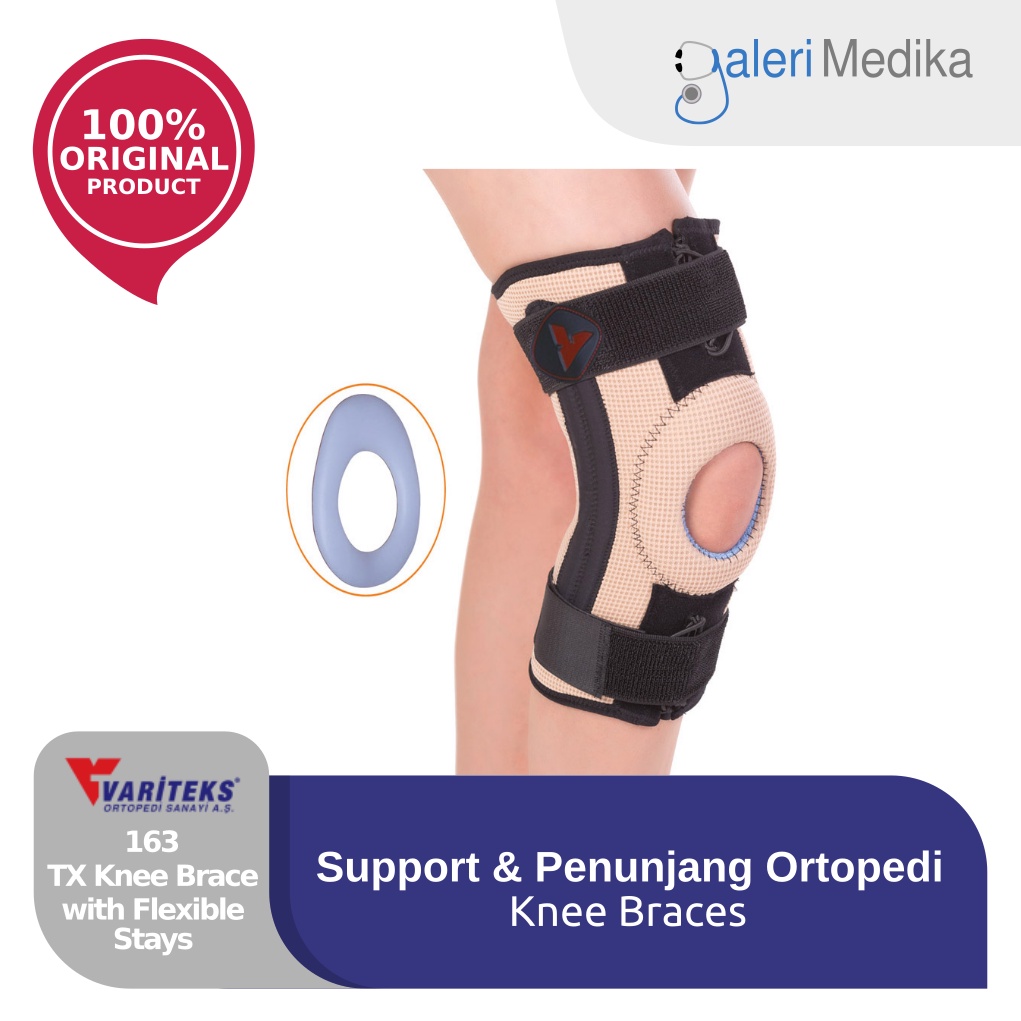 Jual Variteks 163 Tx Knee Brace With Flexible Stay Menopang Tendon ...