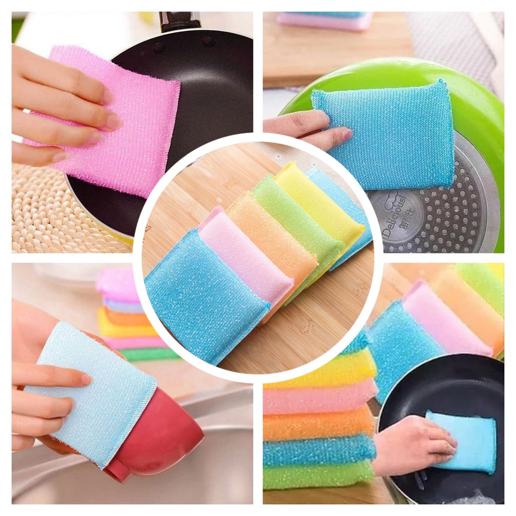 Jual CLAUREIN Spons Cuci Piring Warna Warni Spon Sponge Sabut Jaring ...