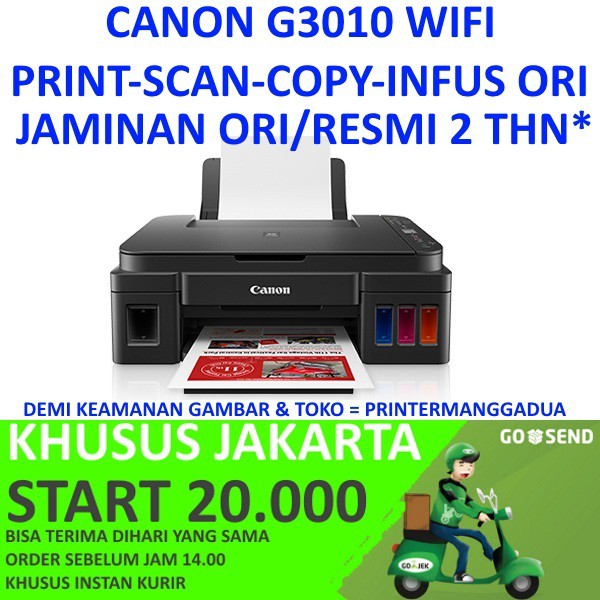 Jual CANON G3010 WIFI ALL IN ONE PRINTER G 3010 INFUS ORIGINAL | Shopee Indonesia