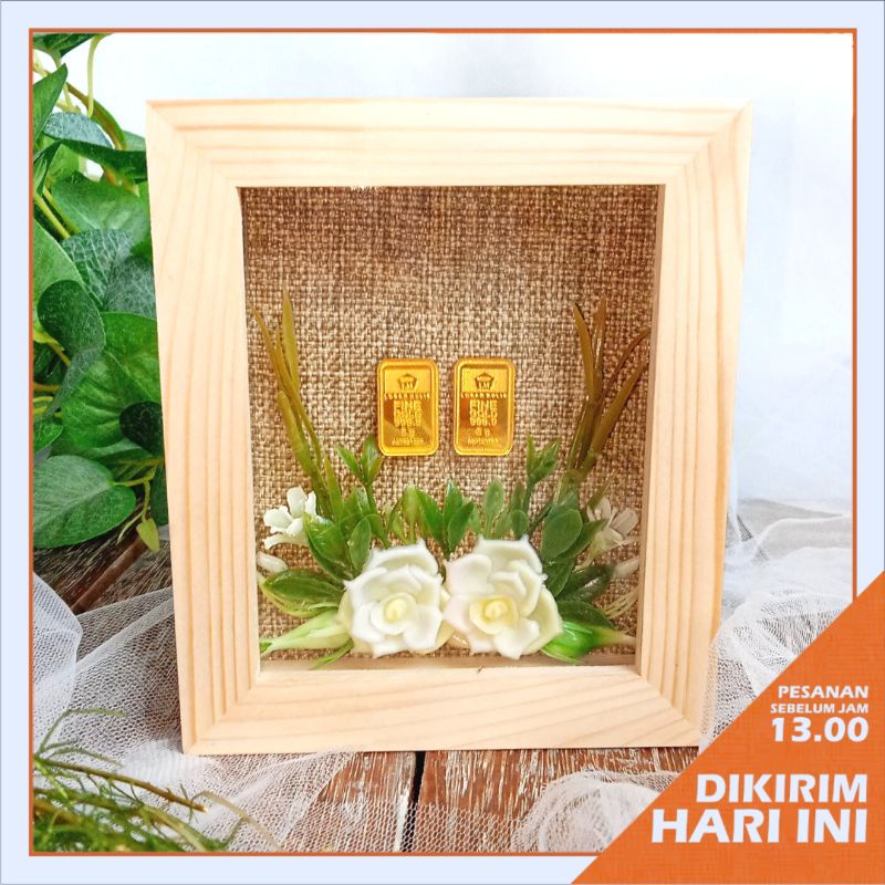Jual Frame Kayu Logam Mulia untuk Mahar Seserahan - FKLM | Shopee Indonesia