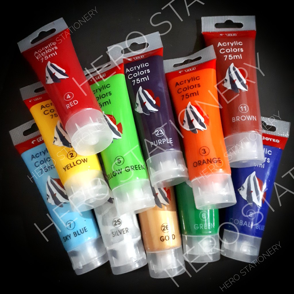 Jual Acrylic paint cat akrilik joyko titi tube 75 ml warna satuan ...