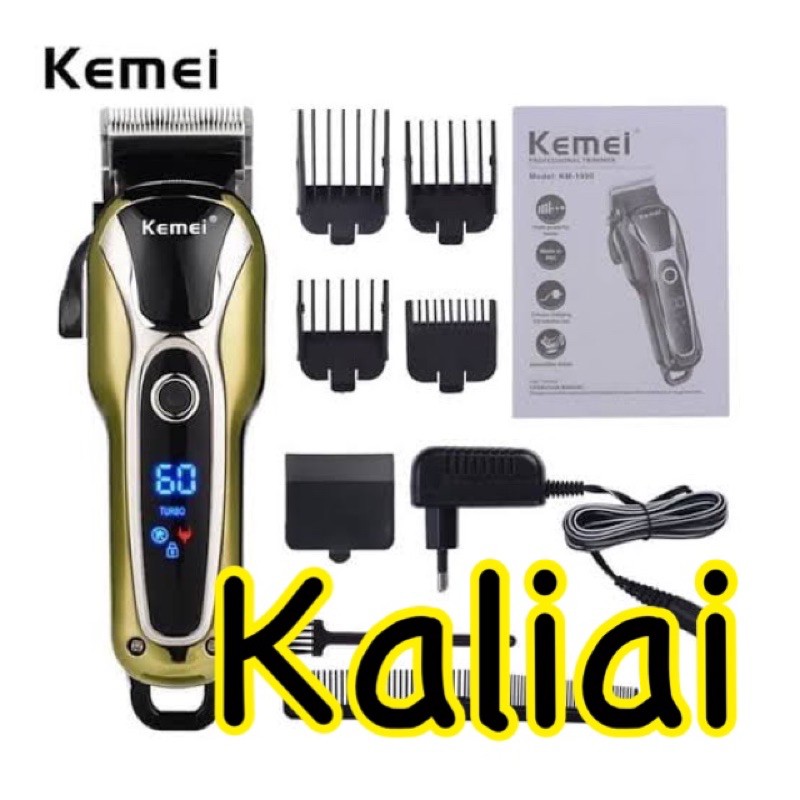 Jual Alat Mesin Cukur Rambut Turbo Original Kemei KM-1990 | Shopee Indonesia