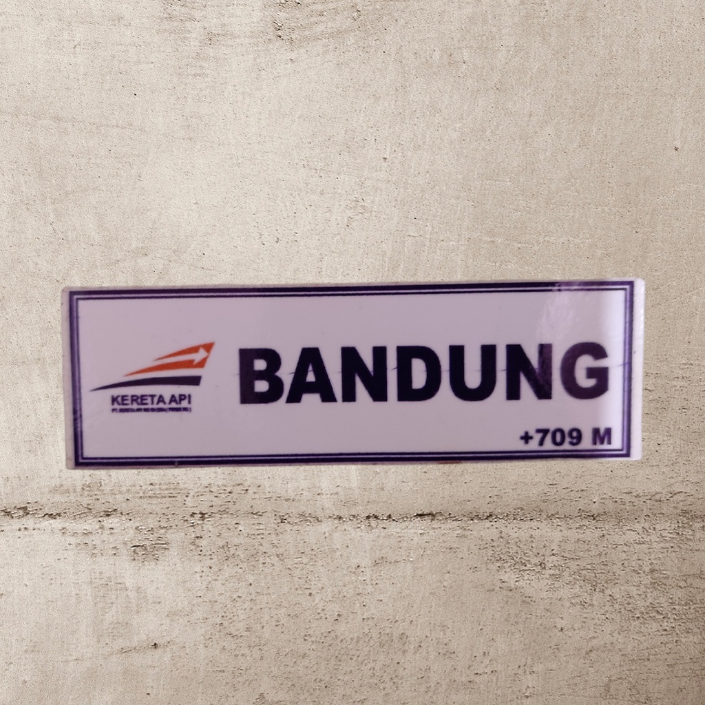 Jual Sticker Papan Nama Stasiun Uk. 10 CM x 2,5 CM | Shopee Indonesia