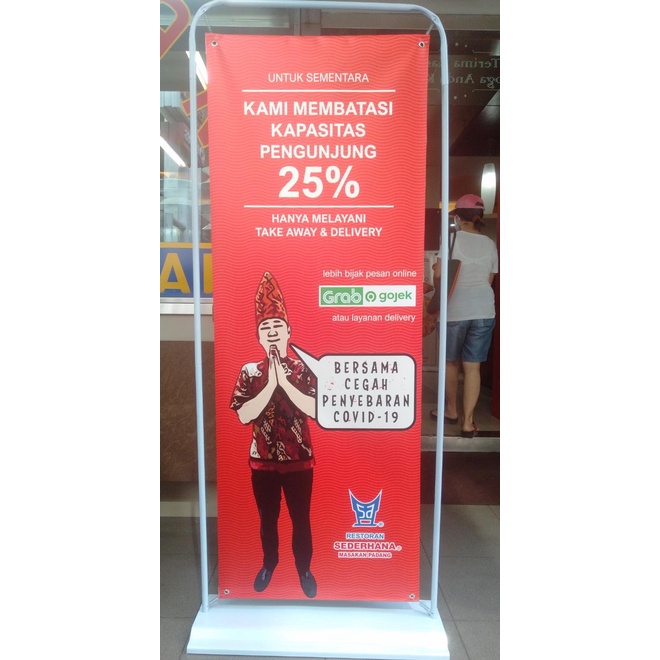 Jual Standing Door Frame Banner uk 80x180 / tripod display /stand ...