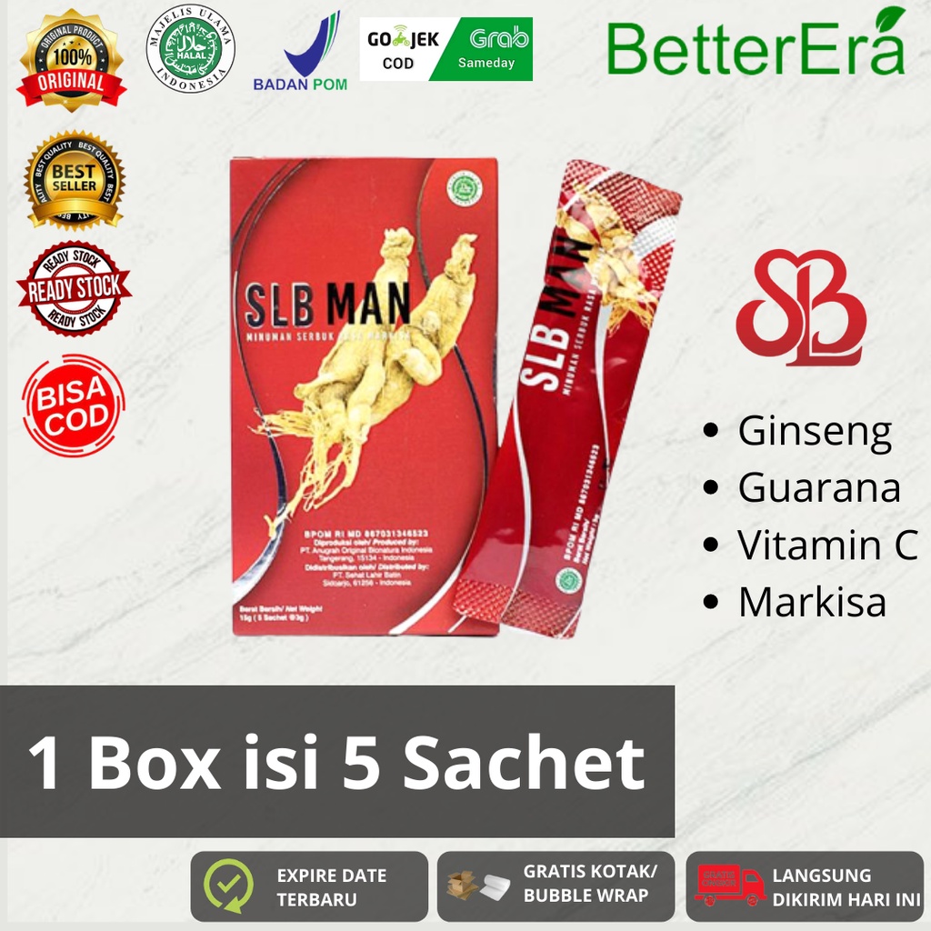 Jual SLB MAN 1 Box isi 10 Sachet Minuman Ekstrak Ginseng Rasa Markisa ...