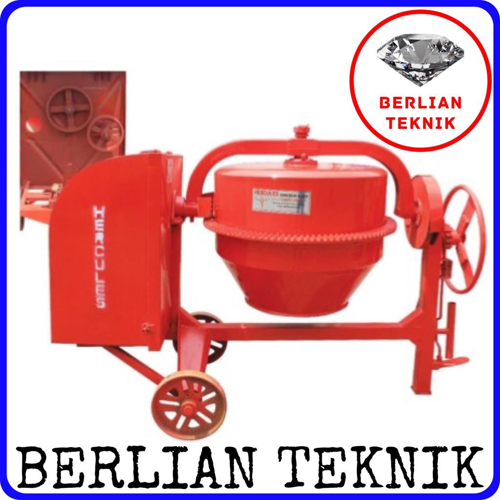 Jual Beton Molen Concrete Mixer Semen Hercules 350 Liter Double Pully | Shopee Indonesia
