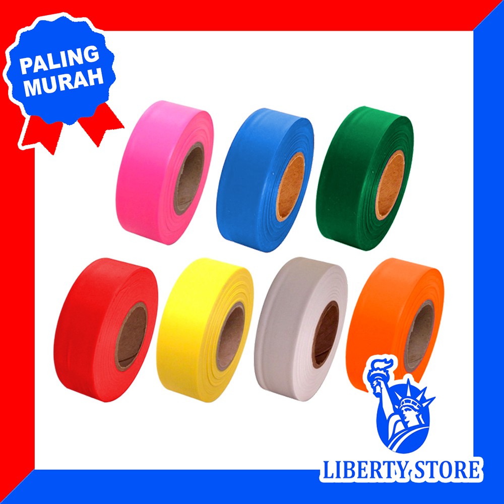 Jual Flagging Tape Pita Survey 1" X 50 M | Shopee Indonesia