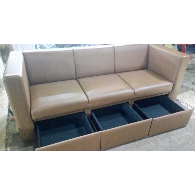 Jual Sofa 3 Seater Minimalis Dengan Laci Rak Penyimpanan By Adamwusofa Cintakamarlika | Shopee ...