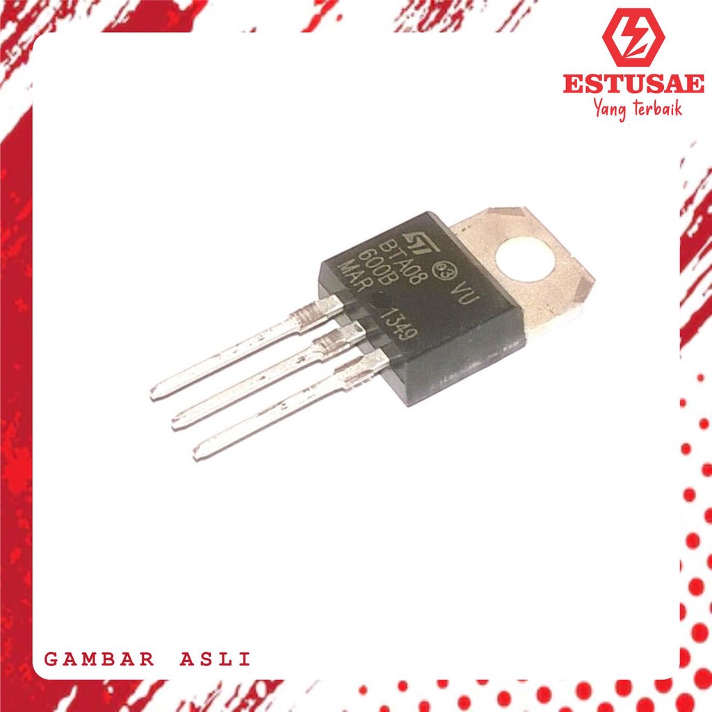 Jual Transistor IC REGULATOR BTA08 BTA-08 600b TRIAC 8a 600 ST CHN ...
