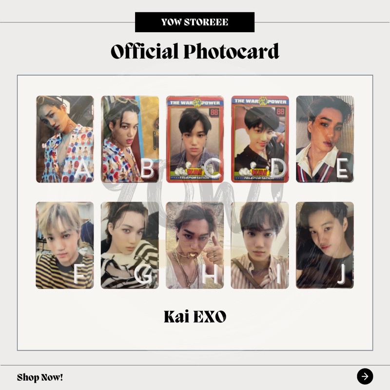 Jual [KAI] Photocard Kai - PC Kai EXO Kokobop The War Reguler B & Private Ver., Power A & B, Don ...