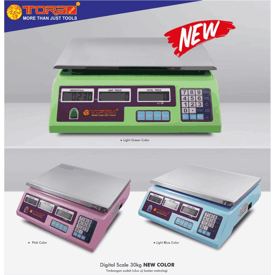 Jual TORA Timbangan Digital 30 Kg New - Timbangan Buah Sayur - Timbangan Dapur | Shopee Indonesia