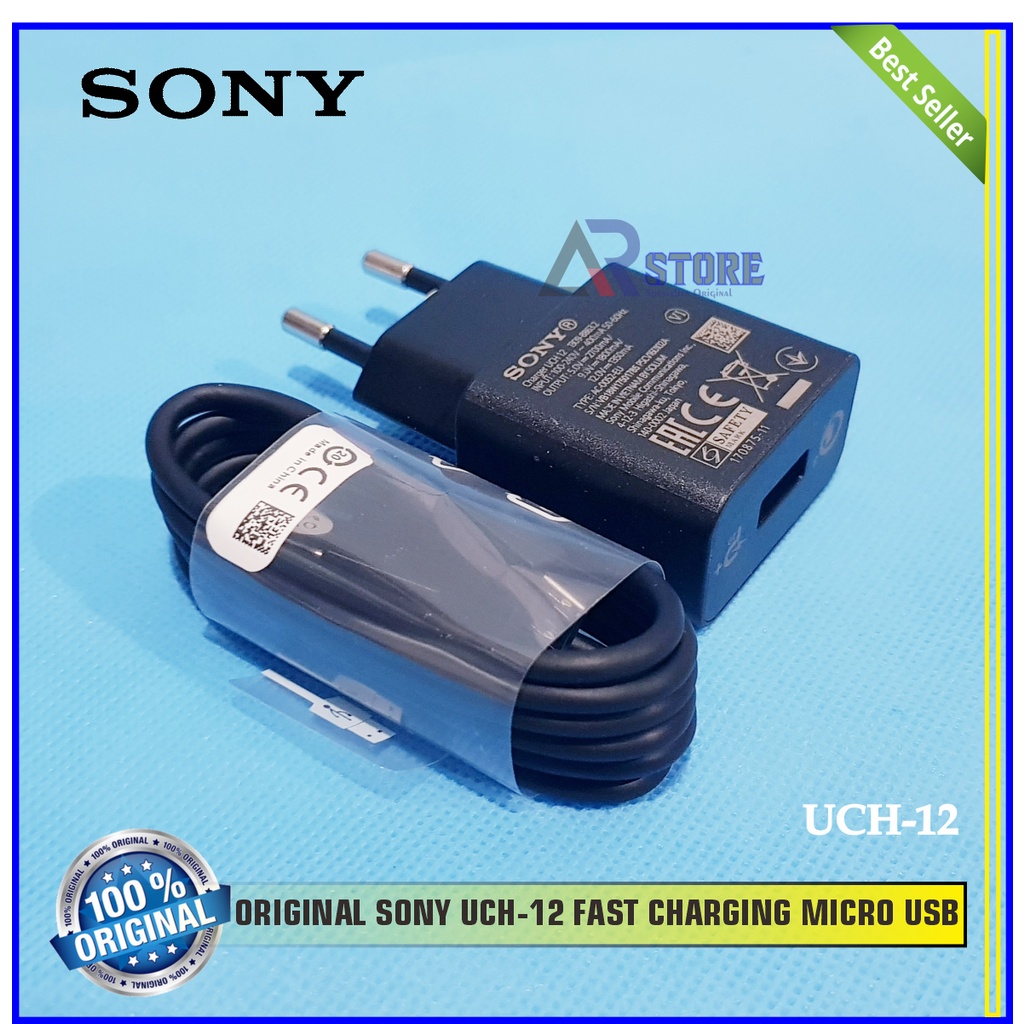 Jual fast charger quick charger sony 9v uch12 original 100% | Shopee ...
