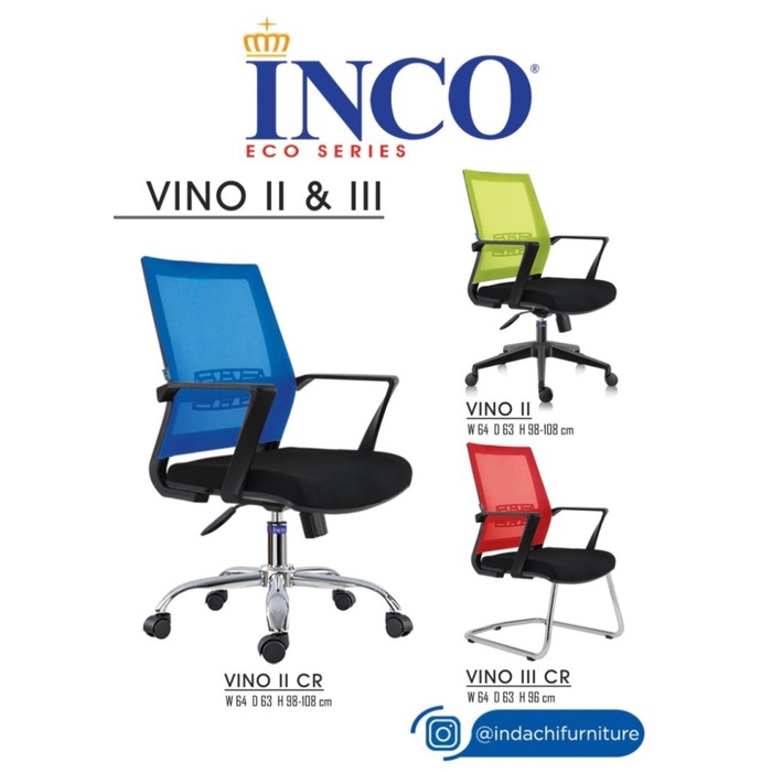 Jual Kursi Kantor Staff Indachi Inco Vino Ii (Model Jaring Dan Nyaman ...