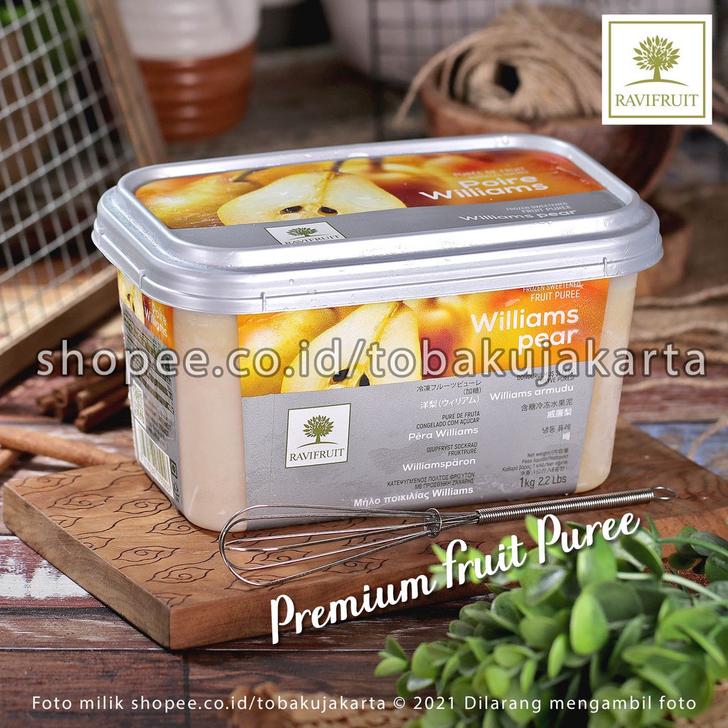 Jual RaviFruit PUREE Buah Pear Poire 1kg Ravi Fruit Frozen Williams ...