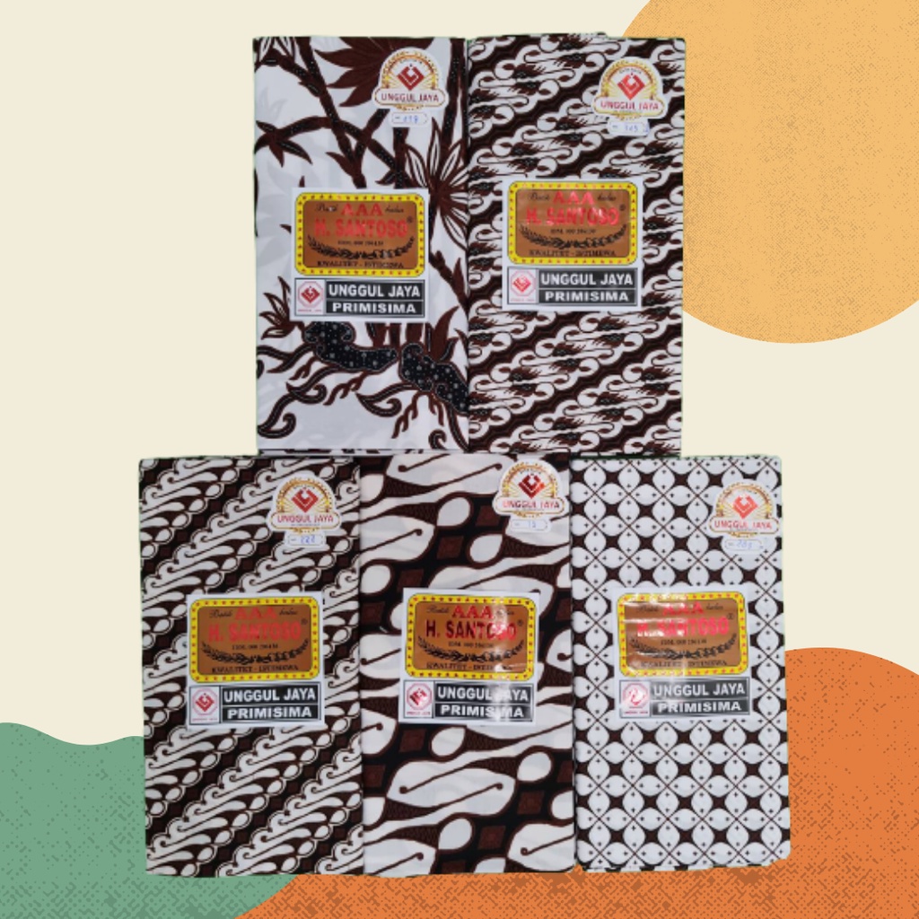 Jual KAIN BATIK MOTIF JARIK H. SANTOSO AAA UNGGUL JAYA JARIK BATIK PUTIH PANJANG DAN HALUS ...