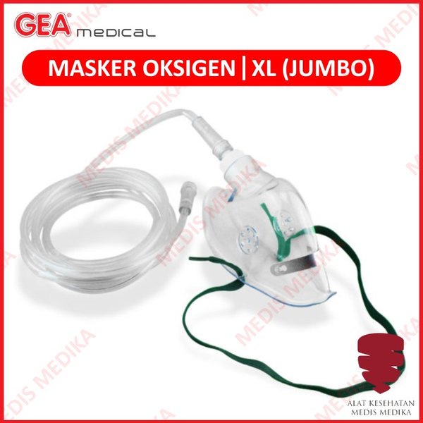 Jual Masker Oksigen XL Jumbo GEA Alat Bantu Selang Penapasan Napas ...
