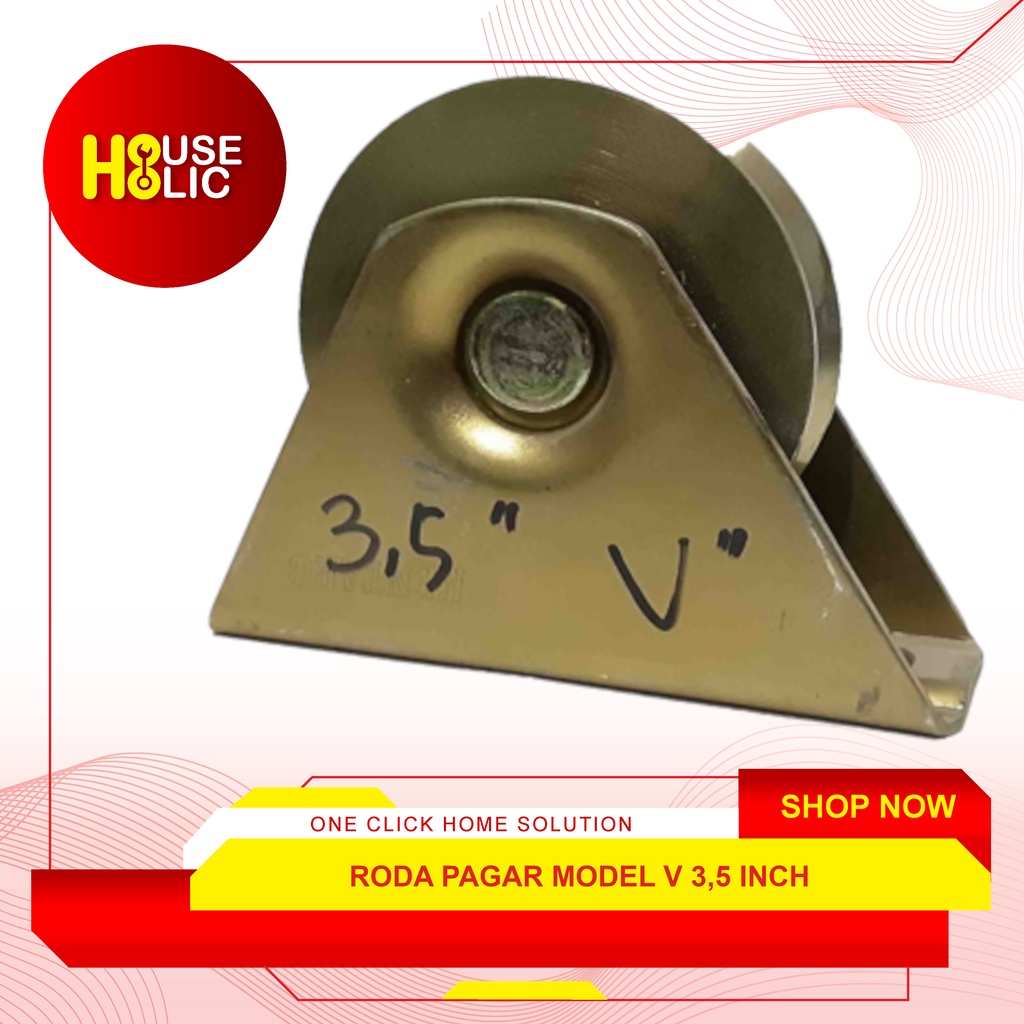 Jual Roda Pagar Model V 3" Inch 70mm / Rel Pagar Besi | Shopee Indonesia