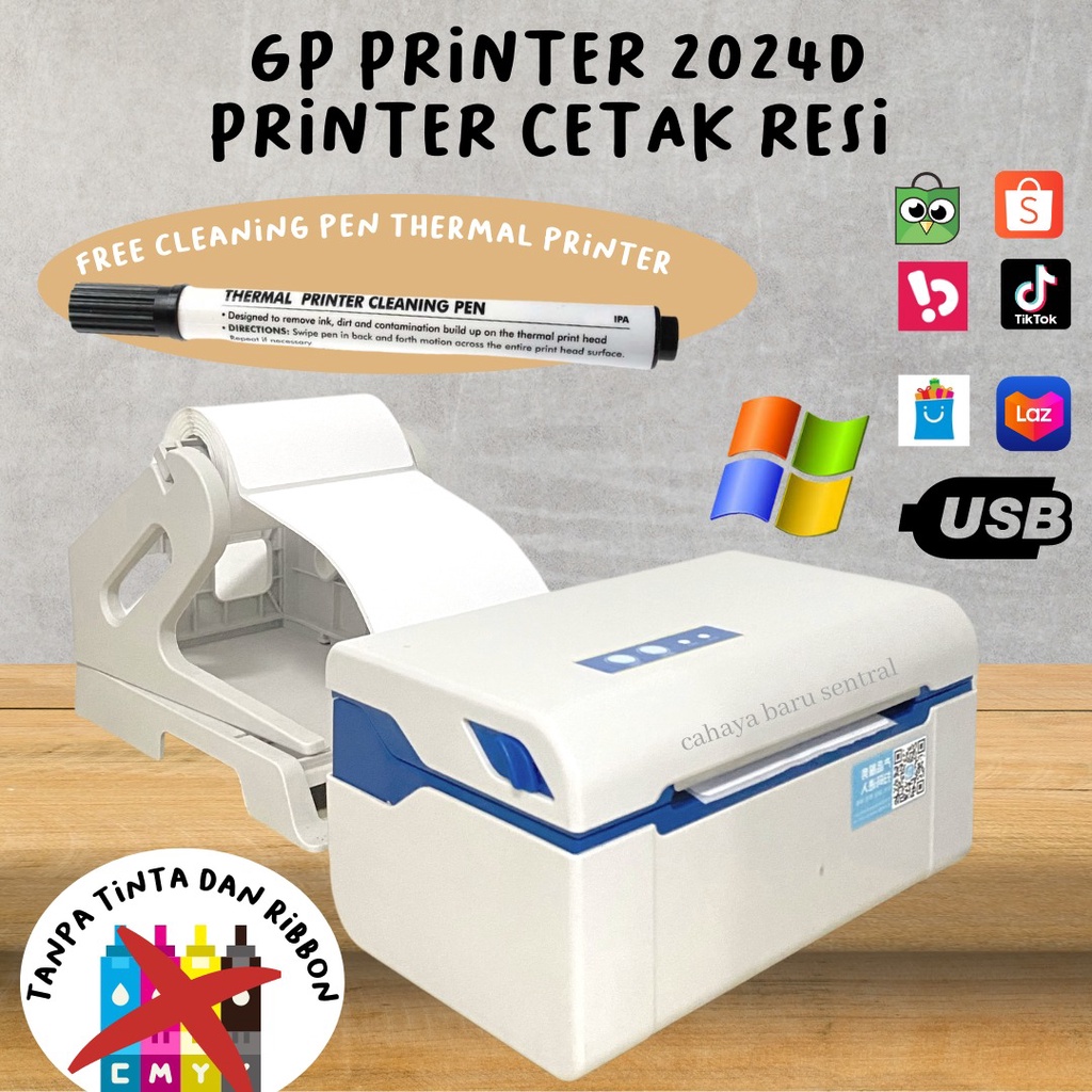Jual PRINTER THERMAL CETAK LABEL RESI CODESHOP GP - 2024D | Shopee ...