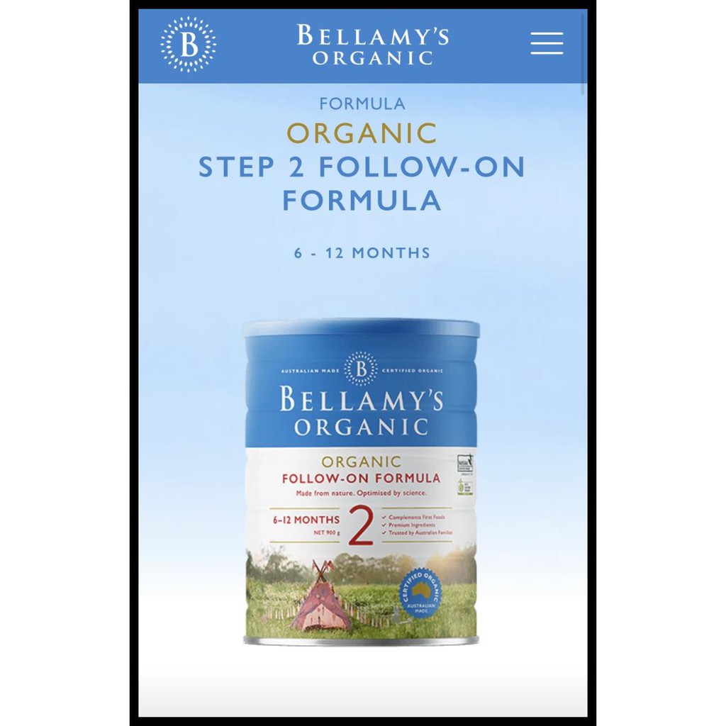 Jual Bellamy'S Organic Formula Step 2 Bellamys - Susu Organik (Exp ...