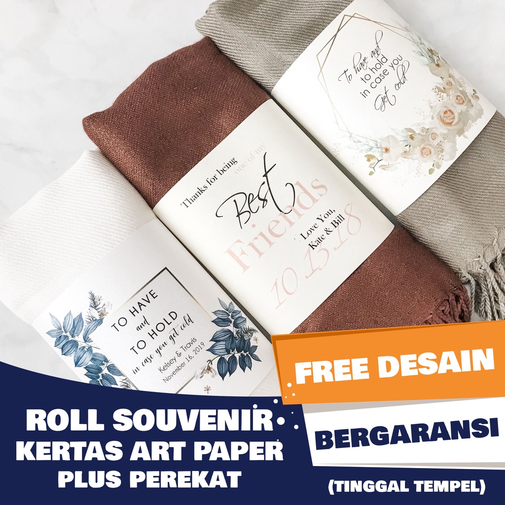 Jual Roll Hijab Label Belit Pengikat Souvenir Wedding Pernikahan Nama ...