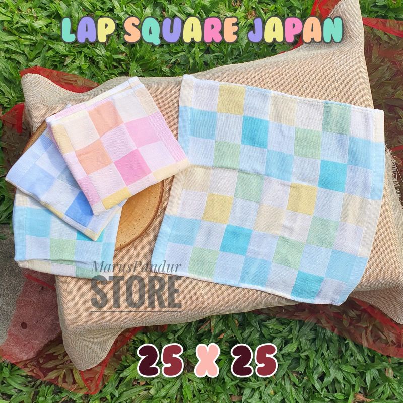 Jual Kain Lap Square Japan 25x25/Kain Lap Serbaguna/Lap/Piring Katun ...
